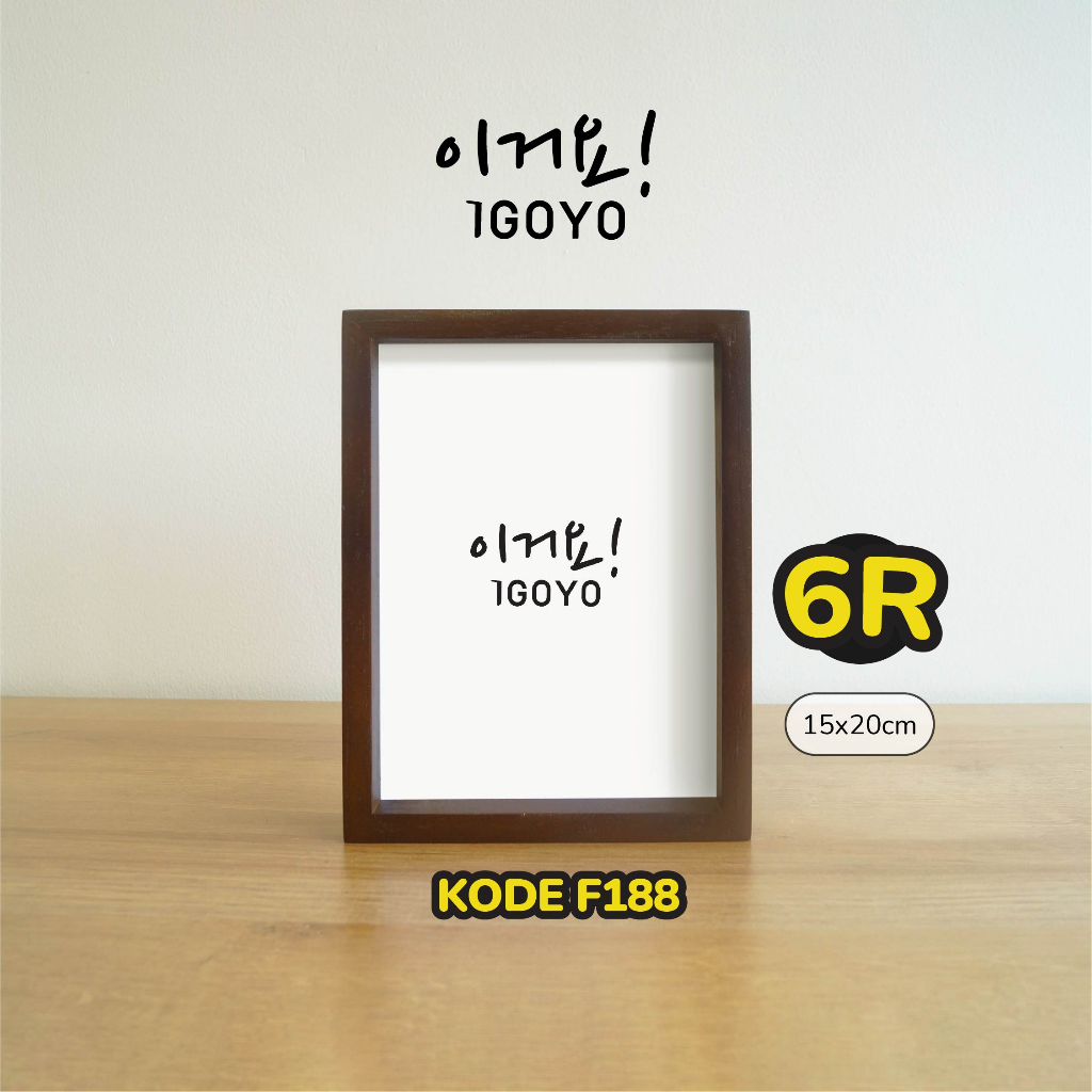 Jual Bingkai Foto IGOYO Ukuran 6R (15x20cm) F188 Tebal 3cm Pigura Hitam ...