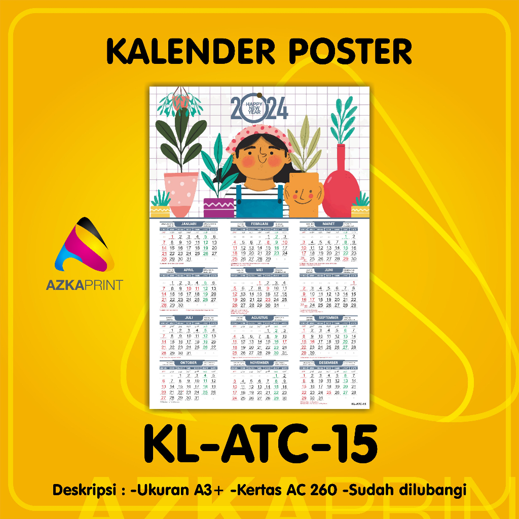 Jual KALENDER POSTER AESTHETIC - kalender poster - kalender dinding ...