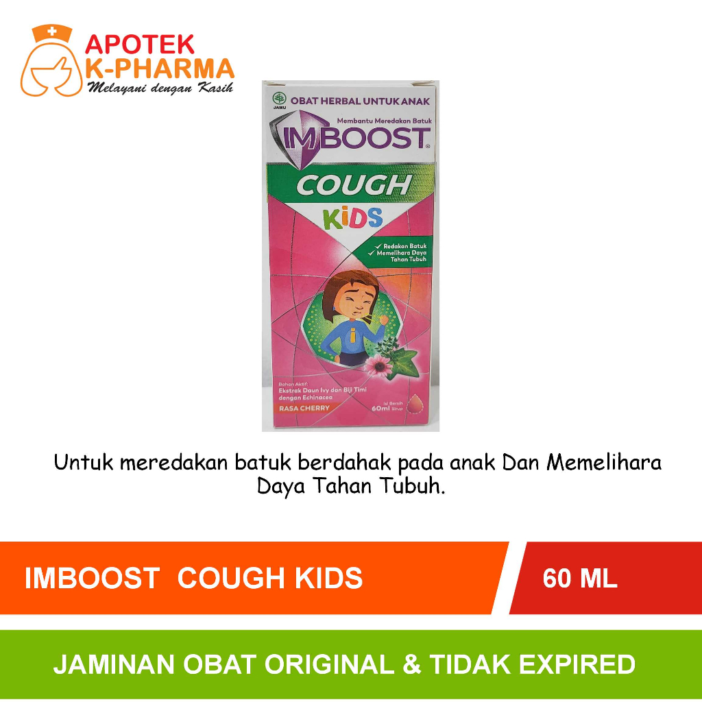 Jual Imboost Cough Kids Sirup Obat Batuk Anak Isi 60ml Obat Original ...