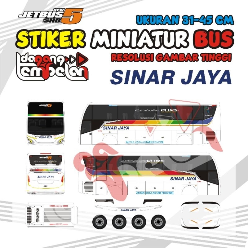 Jual JETBUS 5 STIKER MINIATUR BUS SINAR JAYA | Shopee Indonesia