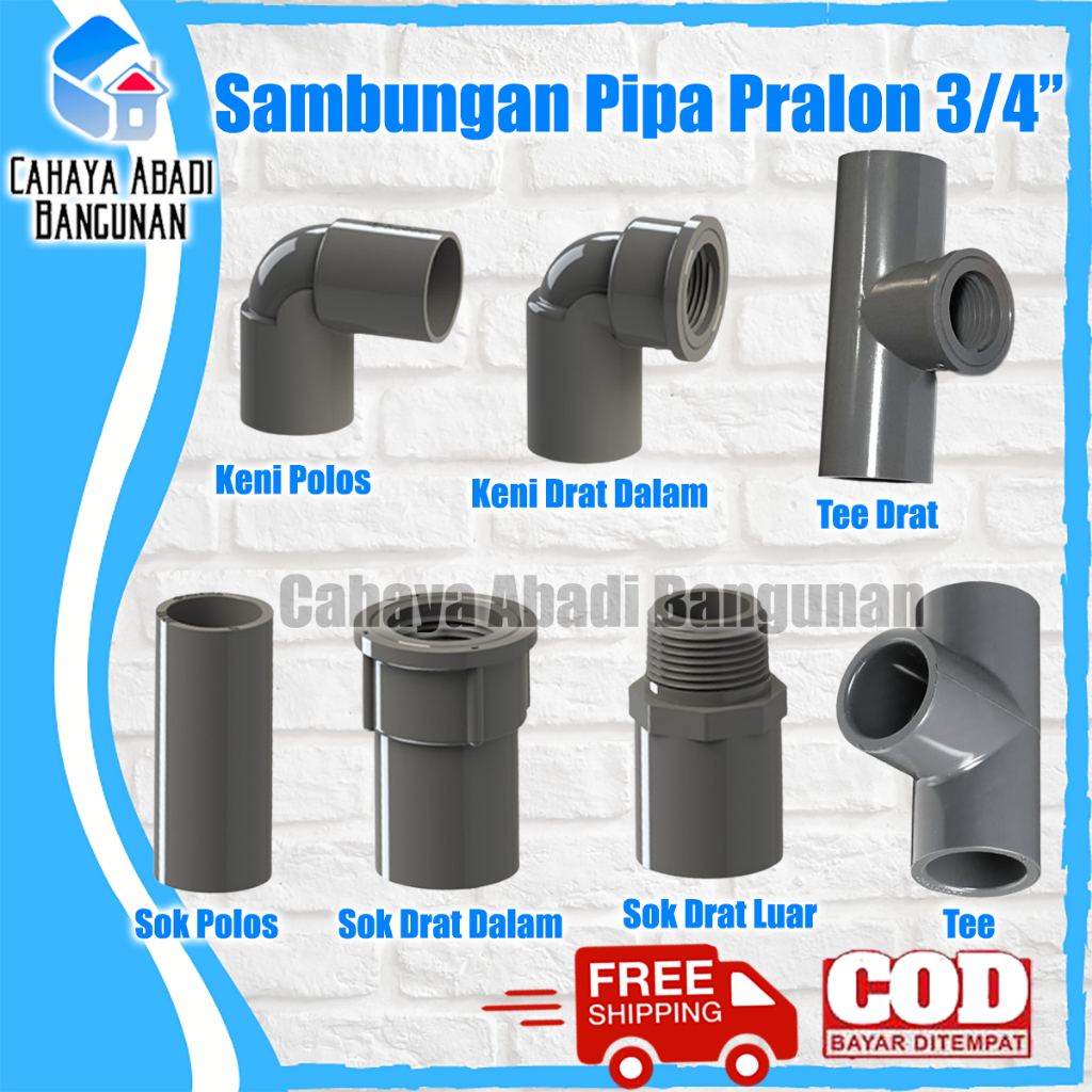 Jual Sambungan Pipa Sok Keni Tee Drat Luar Dalam 3/4 Inch | Shopee Indonesia