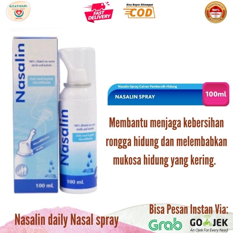 Jual Nasalin daily nasal spray Hygiene 100 ml | Shopee Indonesia