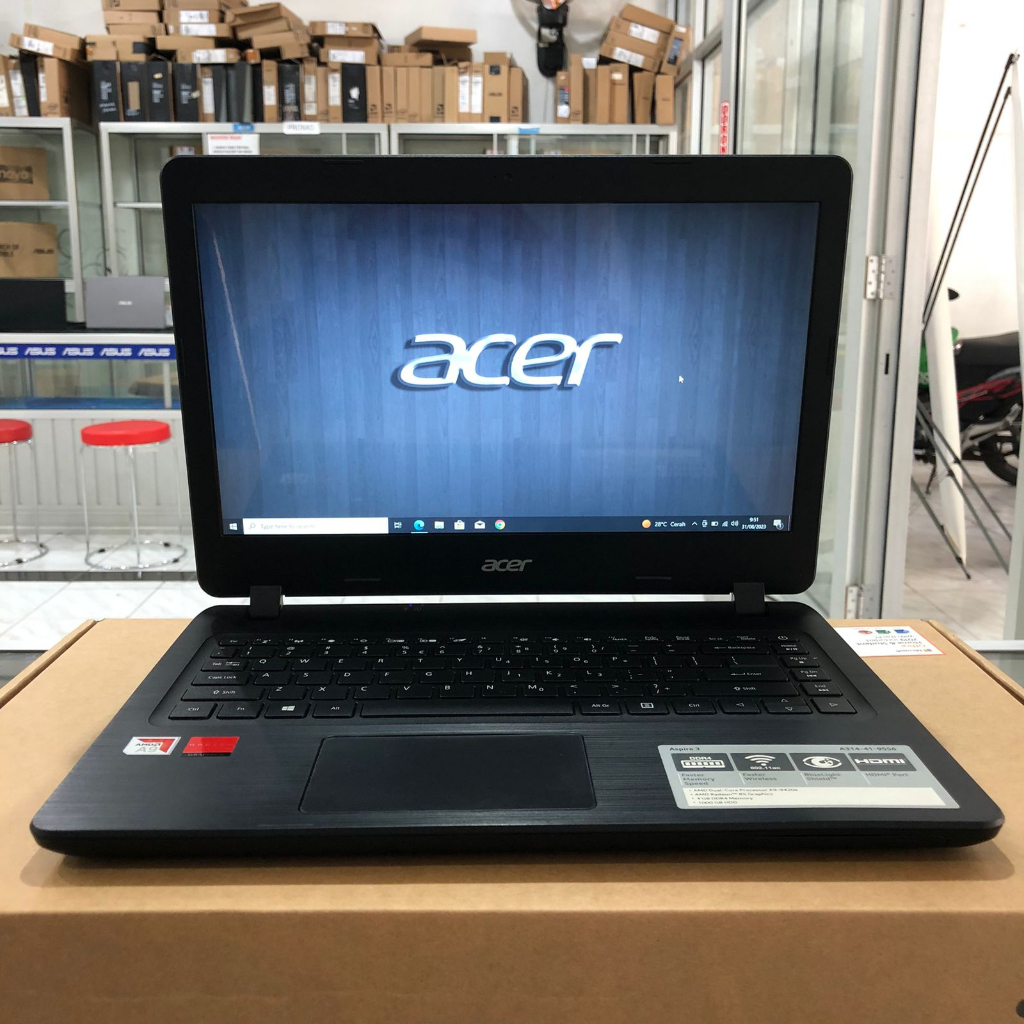 Jual Laptop Sekolah Kantor Acer Aspire 3 A314-41 AMD A9 RAM 4GB HDD 1 ...
