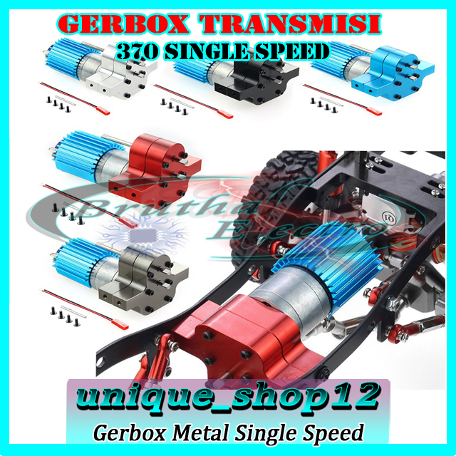 Jual Gearbox Single Speed Transmisi 370 Motor RC Bahan Metal Untuk WPL ...