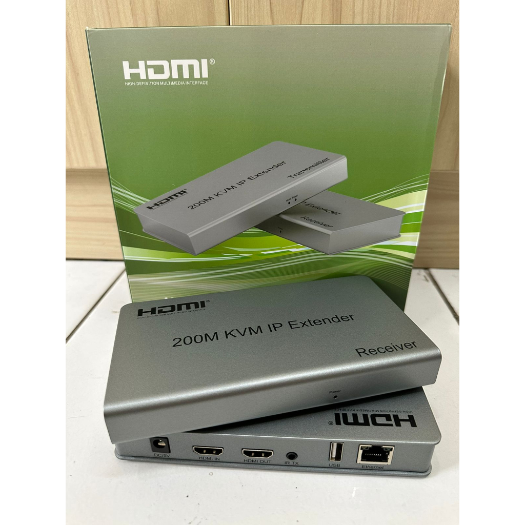 Jual HDMI Extender 4K KVM 200M RJ45 Lan Cat 5E/ Cat 6 HDMI Extension ...