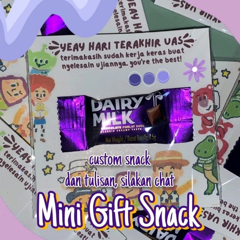 Jual Mini gift snack murmer custom untuk gift hampers snack ultah ...