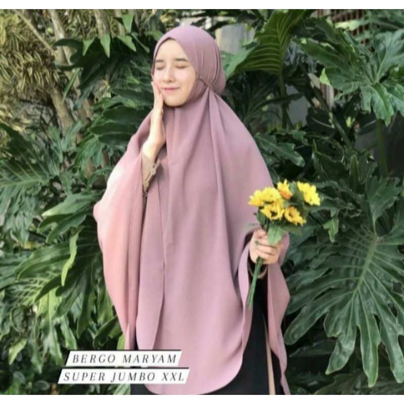 Jual Bergo Maryam Crinkle Tali XXL | Hijab Maryam Crinkle Tali Jumbo XXL | Crinkle Airflow ...