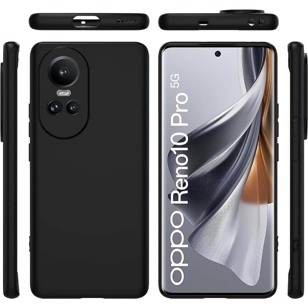 Jual Oppo Reno 10 Pro 5G Case Softcase BLACK MATTE CAMERA PROTECTION ...
