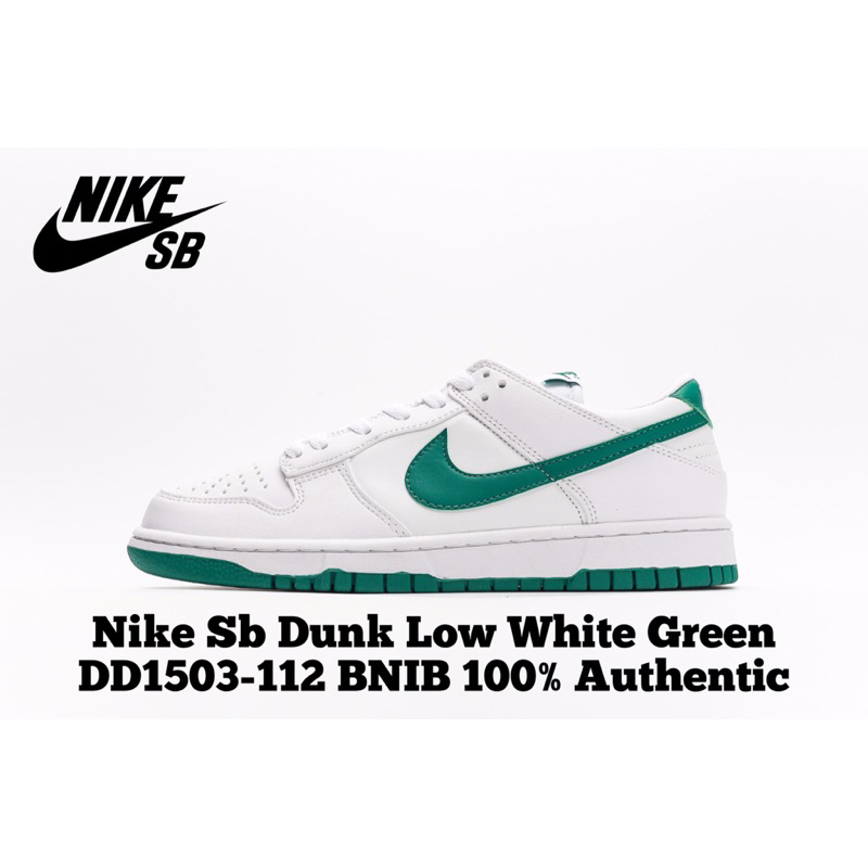 Jual Nike Sb Dunk Low White Green DD1503-112 BNIB 100% Authentic ...