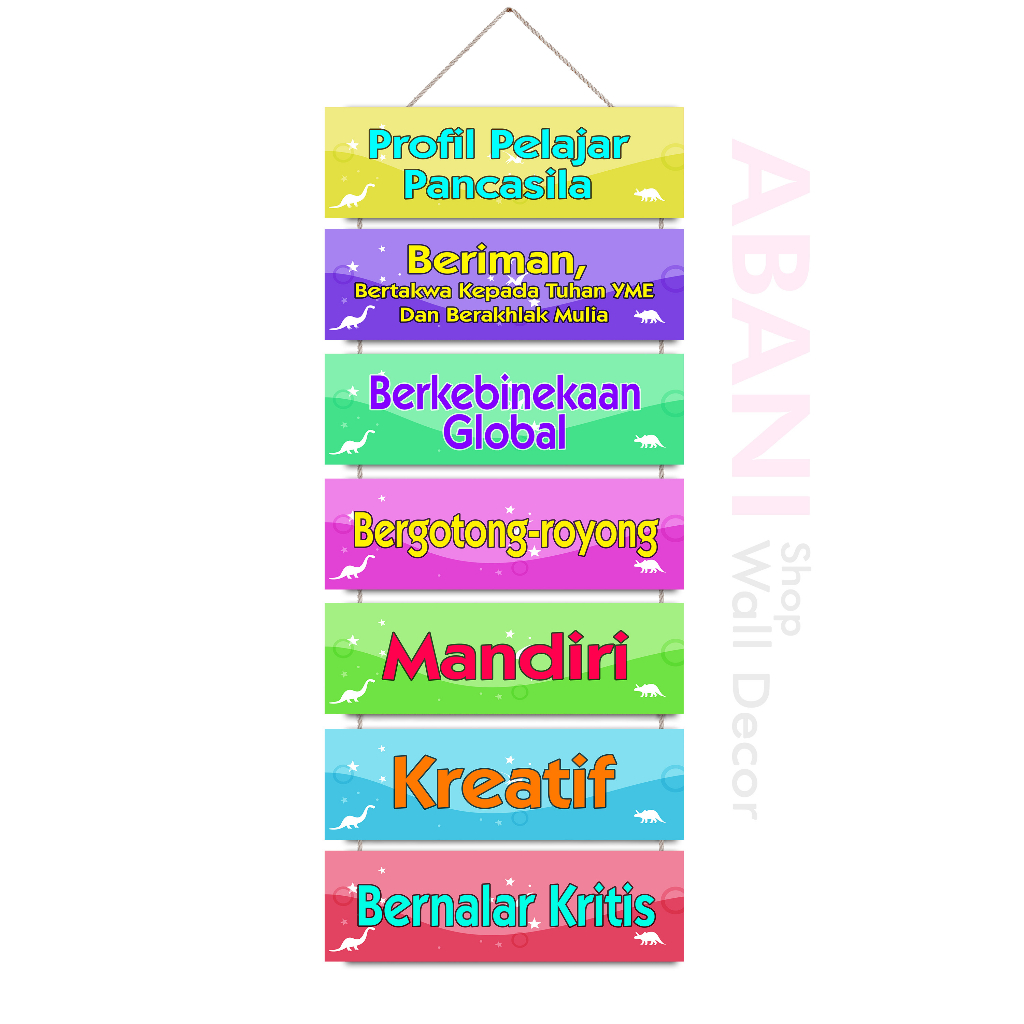 Jual Profil Pelajar Pancasila Hiasan Kelas TK SD SMP Dekorasi Dinding Kelas Profil Pelajar ...