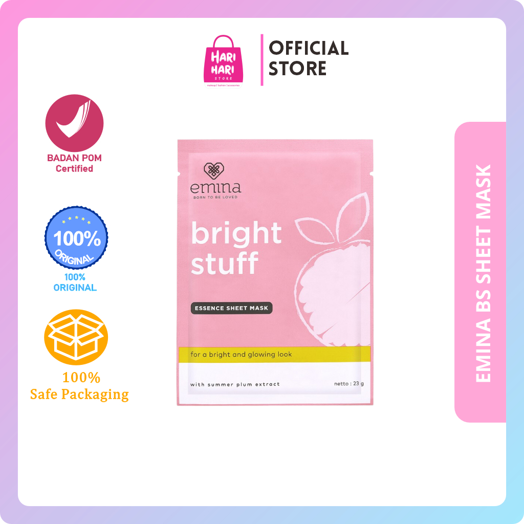 Jual Emina Bright Stuff Essence Sheet Mask 23g |Masker bright & glowing ...