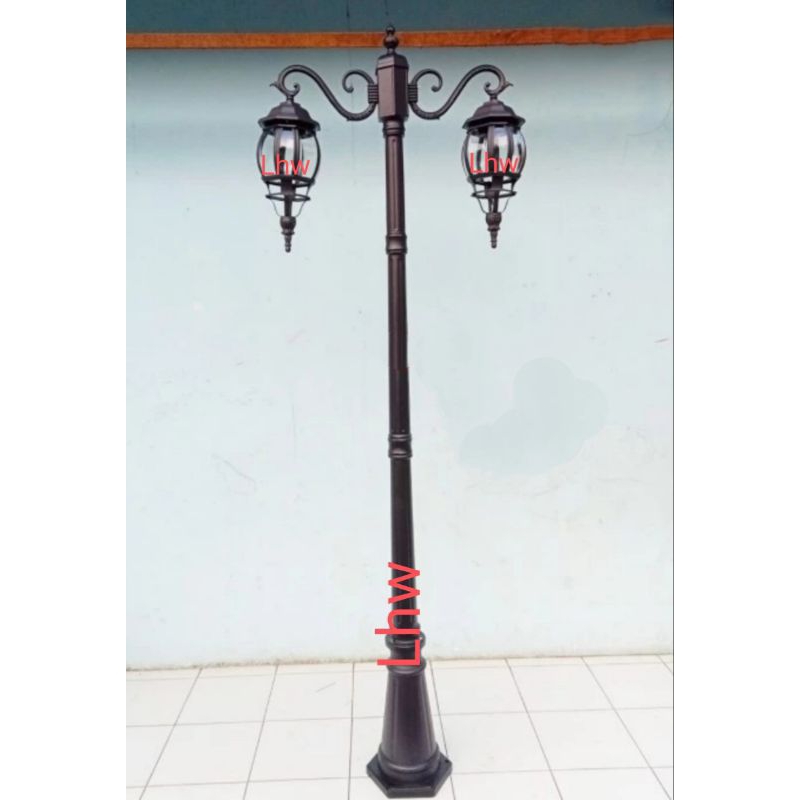 Jual Lampu tiang taman cabang 2/lampu jalan outdoor indoor dekorasi ...