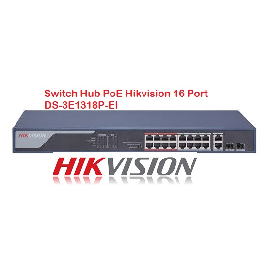 Jual Smart Switch Hub PoE Hikvision 16 Port DS-3E1318P-EI Garansi Resmi ...