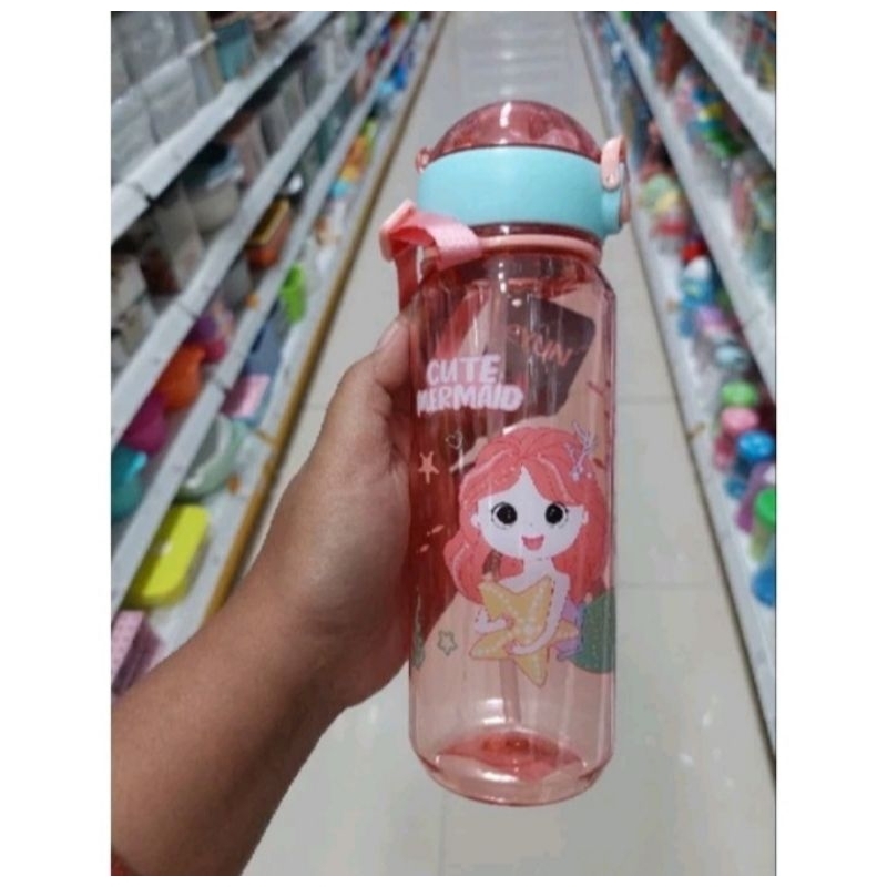 Jual botol minum anak mermaid 500ml mermaid pink | Shopee Indonesia