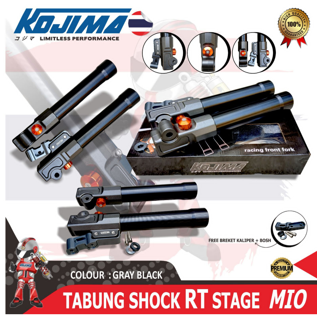 Jual bottom shock tabung shock depan RT stage plus breket monoblock ...