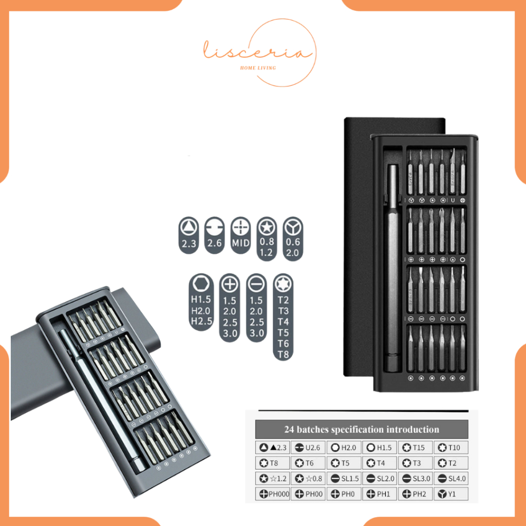 Jual [ LSC ] Set Obeng 24 In 1 Obeng Magnet Obeng Set Premium Magnetic 24 in 1 | Shopee Indonesia