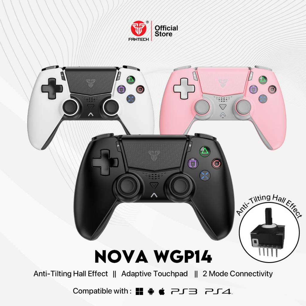 Jual Fantech Gamepad Wireless Hall Effect NOVA WGP14 for PS4 PC Android Bluetooth Gaming ...