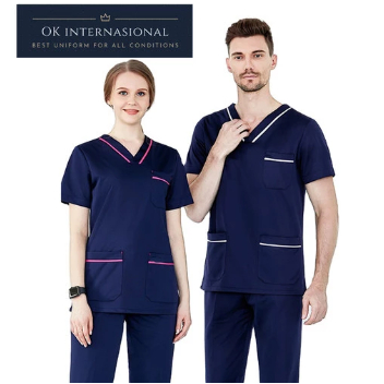 Jual [Scrub Lis Kecil - Lengan Pendek] Setelan Baju dan Celana Jaga Oka ...