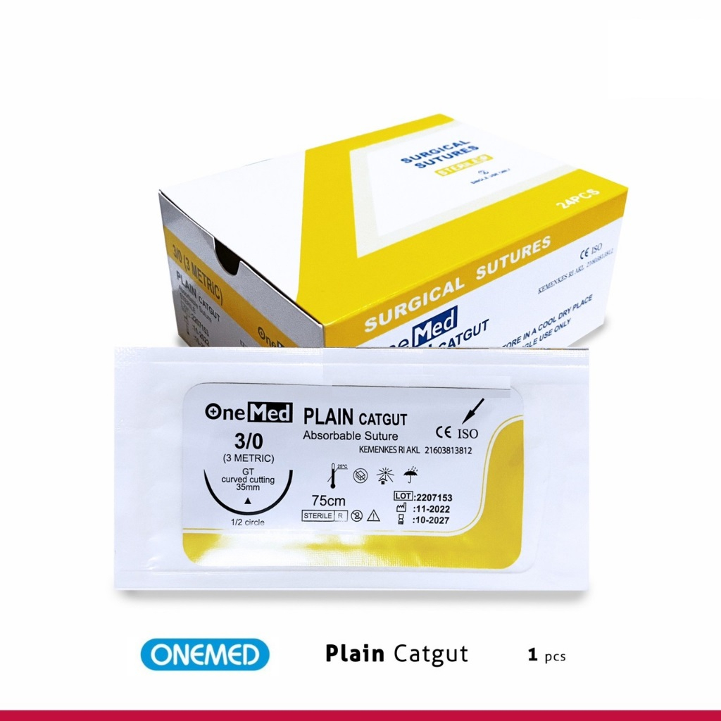 Jual Catgut Plain dan Jarum Onemed | Benang dan Jarum Jait Onemed Ukura ...