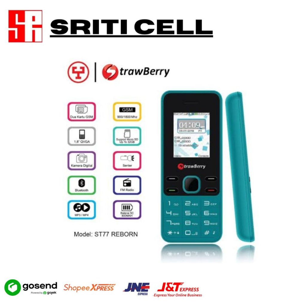 Jual STRAWBERRY ST77 REBORN DUAL SIM | Shopee Indonesia