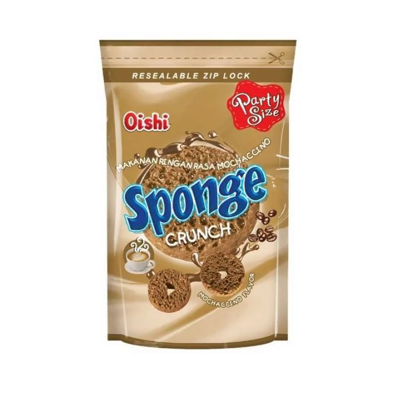 Jual SNACK OISHI SPONGE CRUNCH MOCHACCINO FLAVOR 100 GRAM | Shopee ...