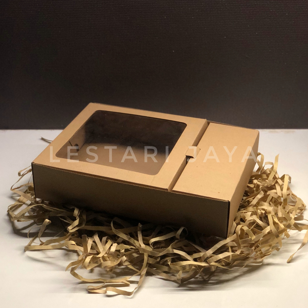 Jual Box Kardus E-Flute Coklat Untuk Packaging Hampers Snack Box Nasi ...