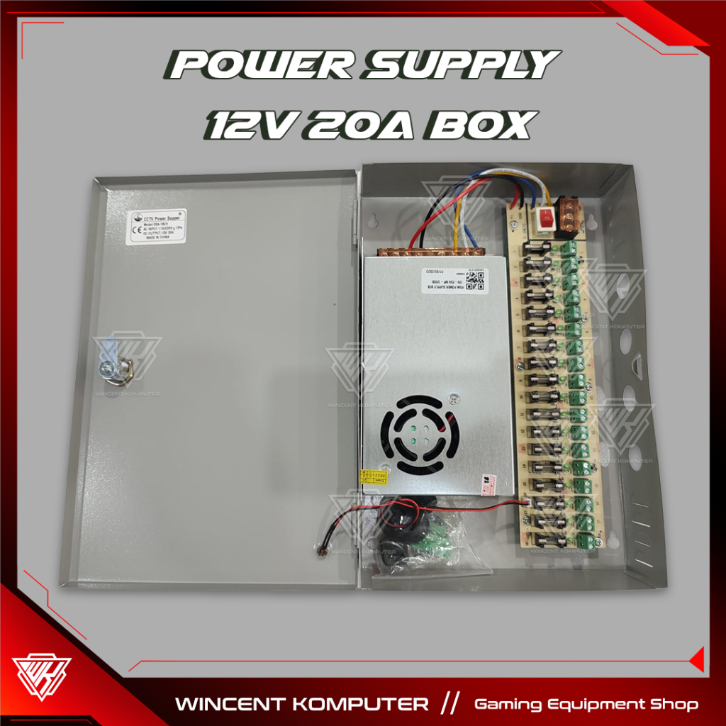 Jual POWER SUPPLY 12V 20A BOX PANEL / POWER SUPPLY 12 VOLT 20 AMPER ...