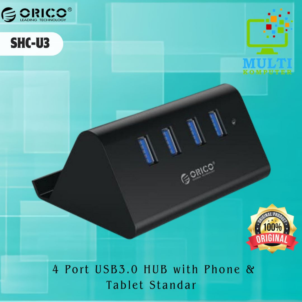 Jual USB HUB ORICO SHC U3 4 Port USB 3.0 HUB with Phone / Tablet ...