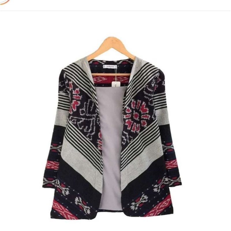 Jual ATE OUTER CARDIGAN ETNIK Blazer Tenun Outfit Tenun kode Byakta 78 ...