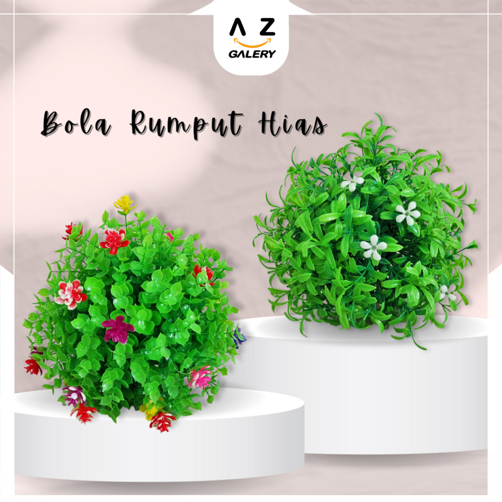 Jual Bola Rumput Tanaman Hias Plastik Sintetis Ornamen Pajangan ...