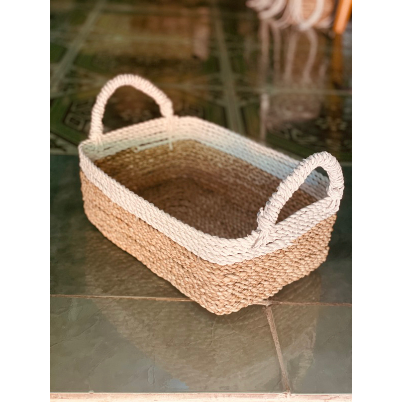 Jual Keranjang Anyaman Seagrass dan enceng gondok Natural Box Hampers ...