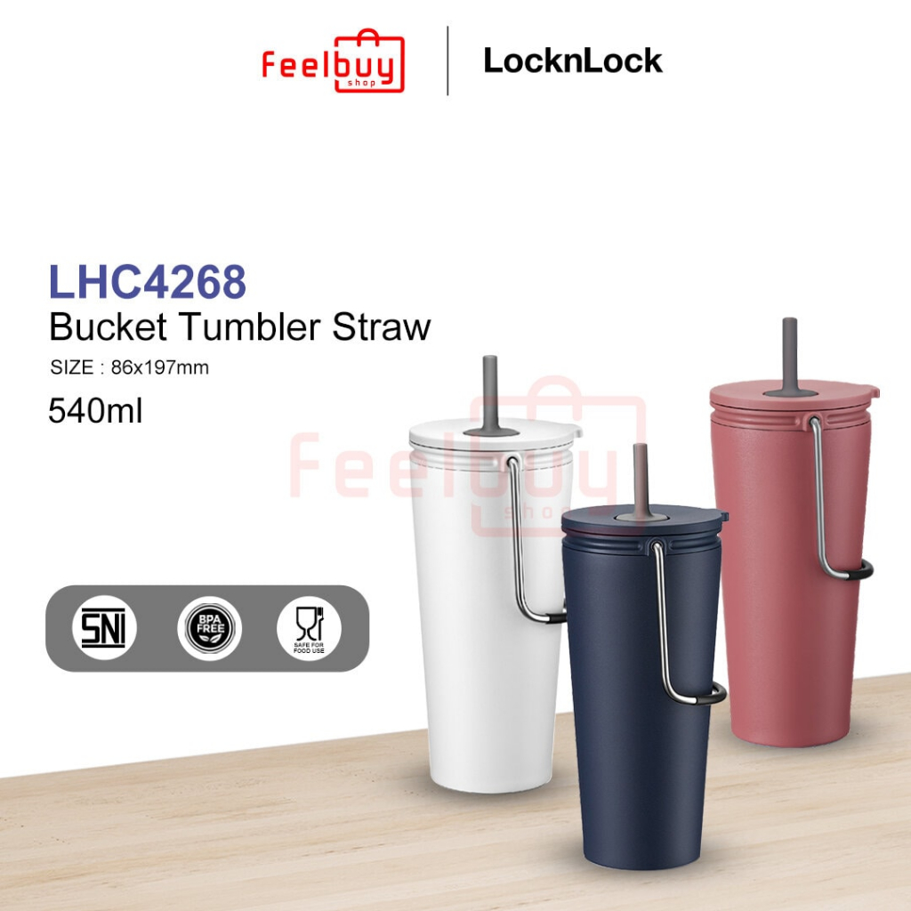 Jual LocknLock Bucket Tumbler Thermos Bottle - LHC4268 540ml | Shopee Indonesia