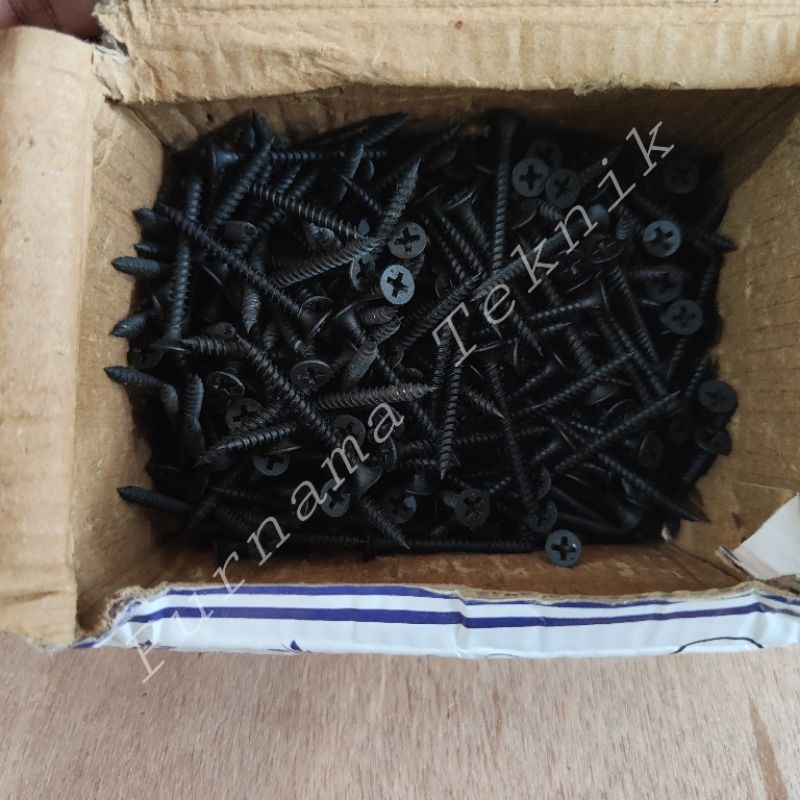 Jual Baut Skrup Hitam Baut Sekrup Hitam Baut Gypsum 1-1/2" - Satu Kotak ...