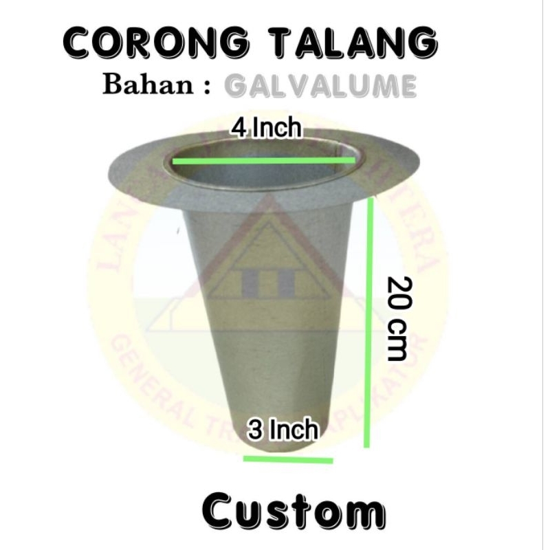 Jual CORONG TALANG GALVALUME CUSTOME 4 INCH ~ 3 INCH | Shopee Indonesia