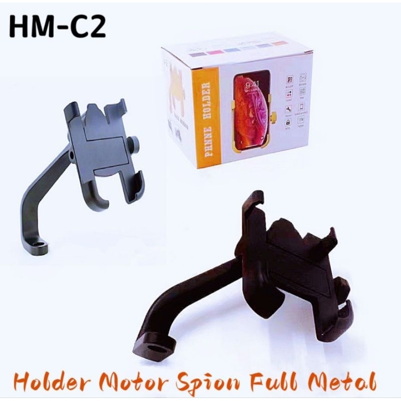 Jual Holder HP Motor Full Besi Stang Spion Metal Motor Universal HM-C1(stang)hitam/silver HM-20 ...