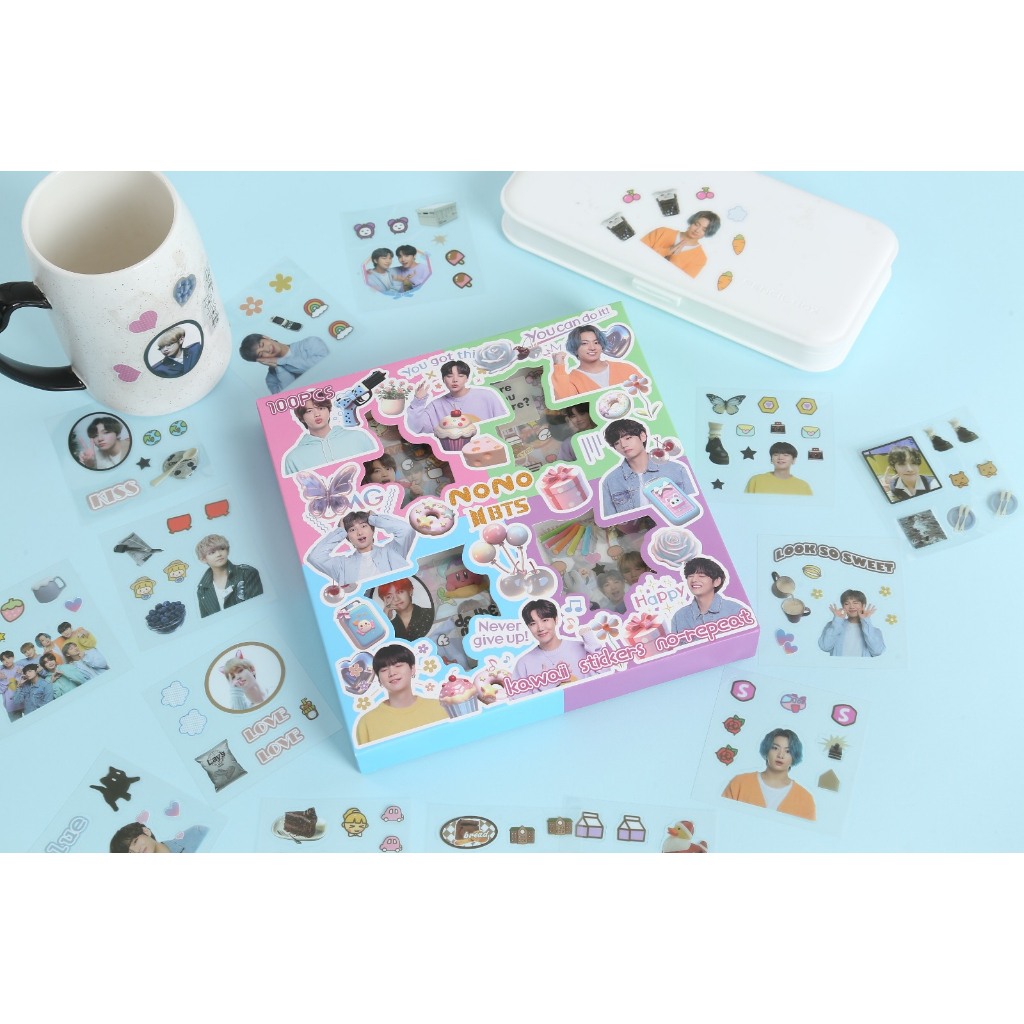 Jual Sticker MOMO Isi 100 Lembar Stiker Waterproof Botol Minum Tumblr ...