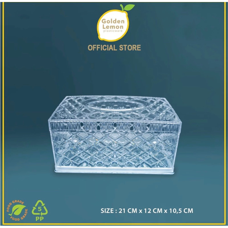 Jual Tempat Kotak Tissue Tisu TT 150 Bening Natural Transparant Golden ...