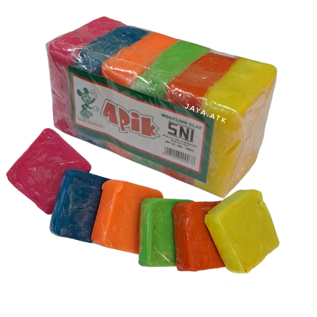 Jual LILIN MALAM PLASTISIN 6 WARNA BESAR CLAY MAINAN ANAK SNI | Shopee ...