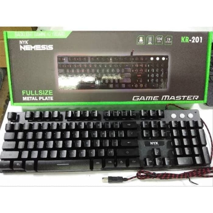 Jual NYK KR-201 Nemesis Keyboard Gaming Plat Besi Game Master | Shopee ...