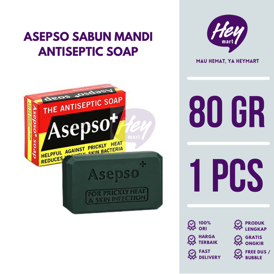 Jual SABUN BATANG ASEPSO SOAP BAR 80G 80 GR ANTISEPTIC BACTERIAL SOAP ORIGINAL | Shopee Indonesia
