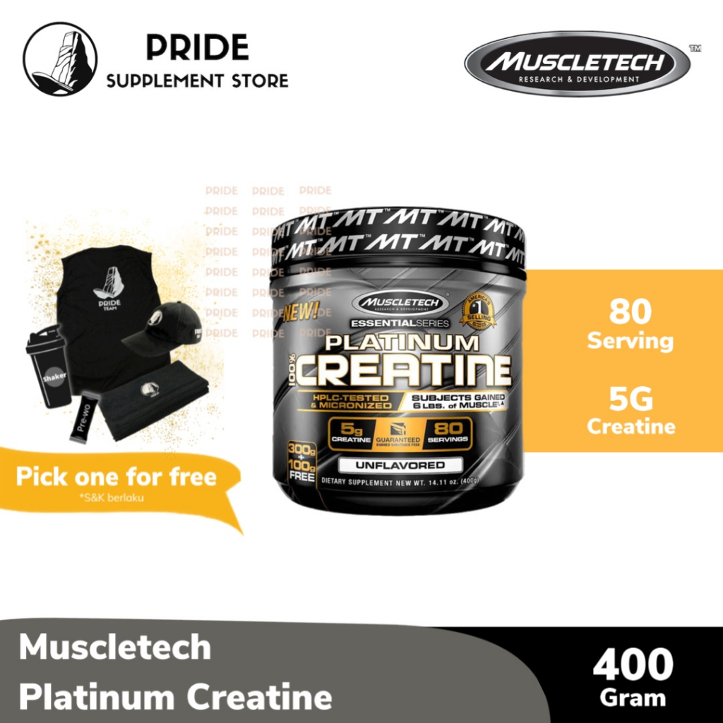 Jual Muscletech Creatine Monohydrate 80 Servings 400g | Shopee Indonesia