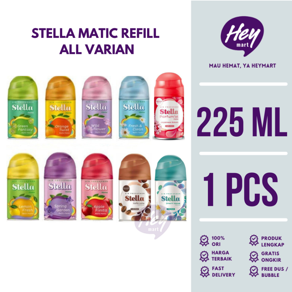 Jual STELLA MATIC REFILL 225ML SEMPROTAN PENGHARUM RUANGAN ISI ULANG ...