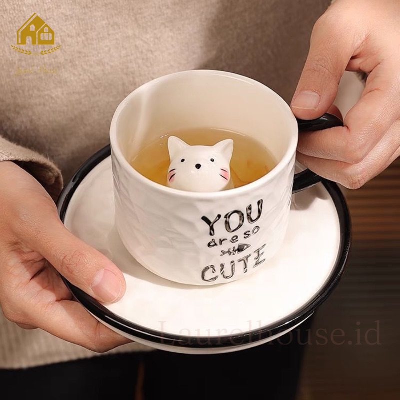 Jual CAT MUG KUCING LUCU AESTHETIC HADIAH CUTE Gelas | Shopee Indonesia