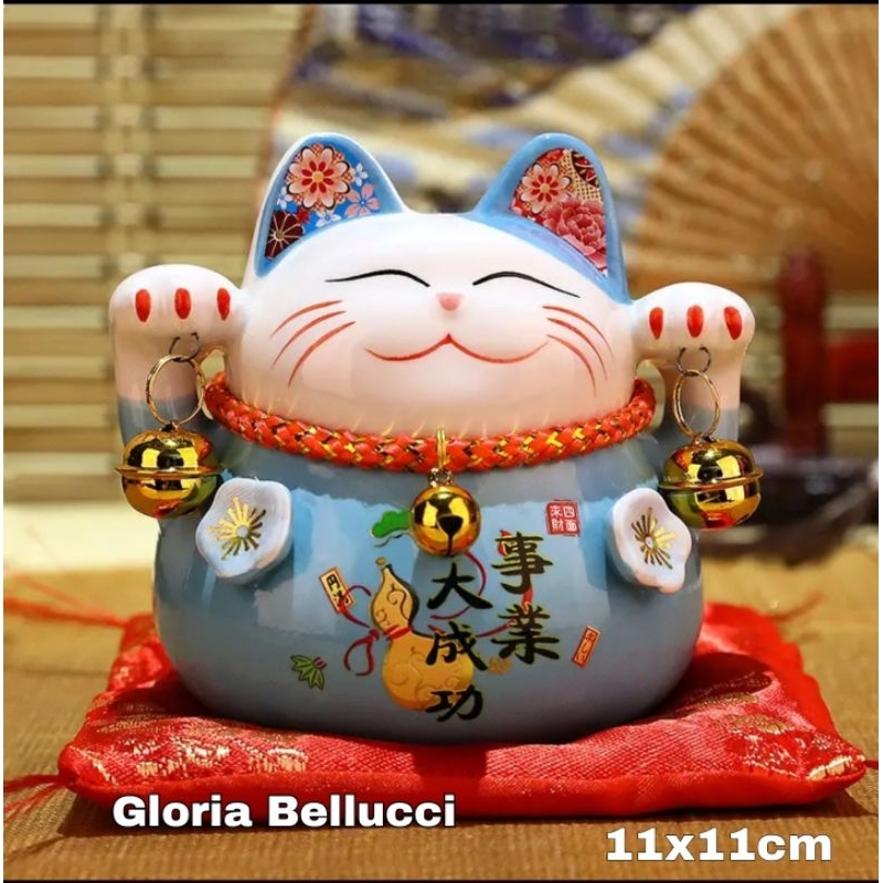 Jual pajangan maneki neko japan lucky cat patung kucing hoki bawa ...