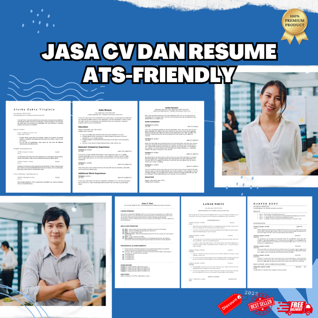 Jual Jasa Pembuatan CV Resume ATS Friendly Murah | Jasa Desain CV Resume ATS | Jasa Surat ...