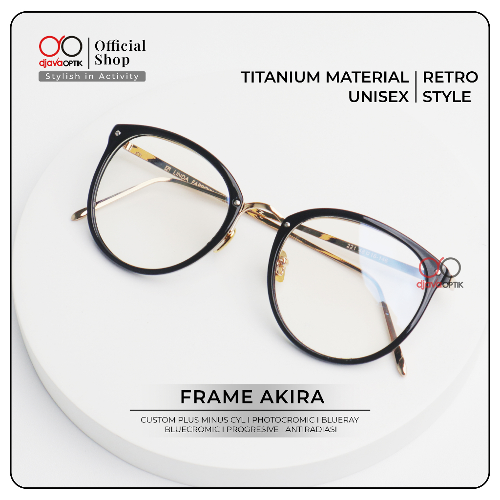 Jual DJAVA OPTIK - Frame Akira - Kacamata + Lensa Minus/Baca Antiradiasi Kacamata Hitam Minus ...