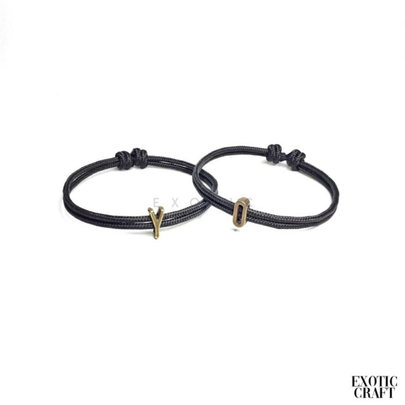 Jual Gelang couple inisial huruf nama tali premium paracord Gelang tali ...