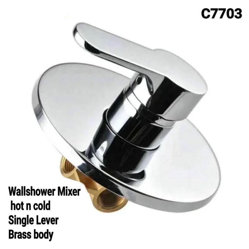 Jual Kran shower tembok panas dingin wallshower single lever kuningan ...