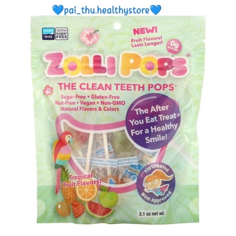 Jual Zollipops The Clean Teeth Pops, Zollipop Permen Lolipop Sugar Free ...