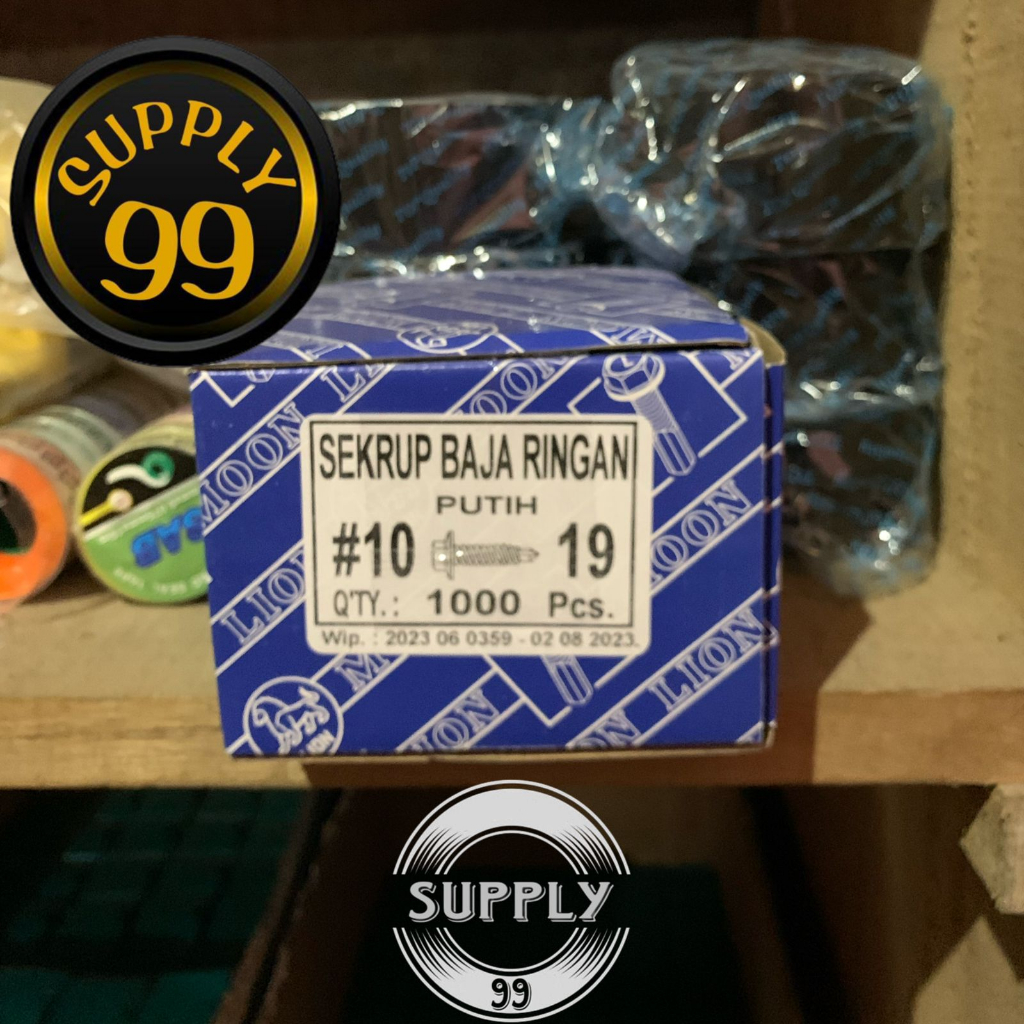 Jual Baut Baja Ringan 10x19mm LION Baut Roofing ROOFING RUPING (ISI ...